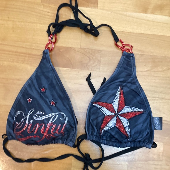 SINFUL BY AFFLICTION | Swim | New Sinful By Affliction Bikini Top ...